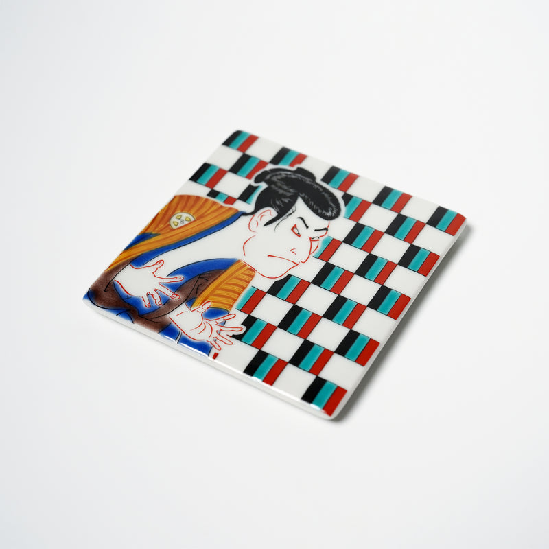 Square Coaster with Japanese Prints