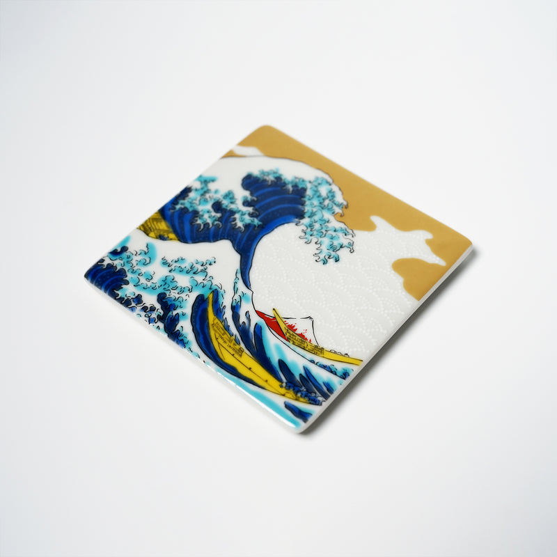 Square Coaster with Japanese Prints